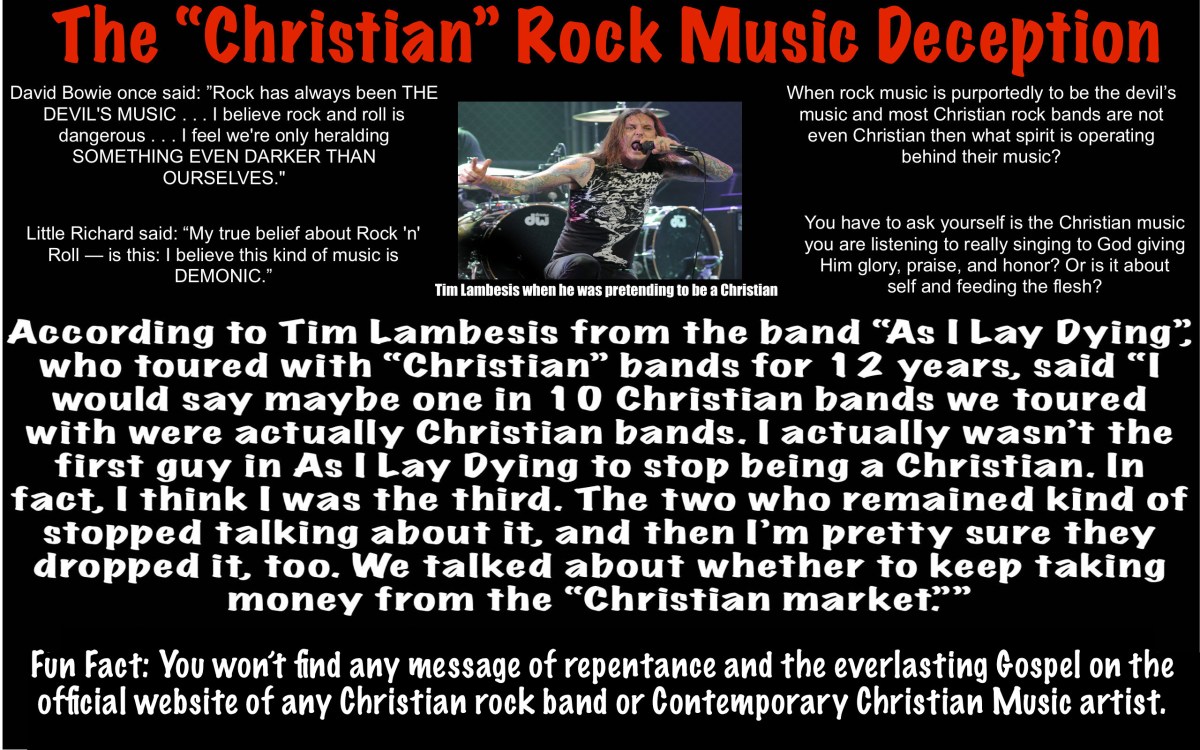 The Christian Rock or Contemporary Christian Music (CCM) Deception – Is ...