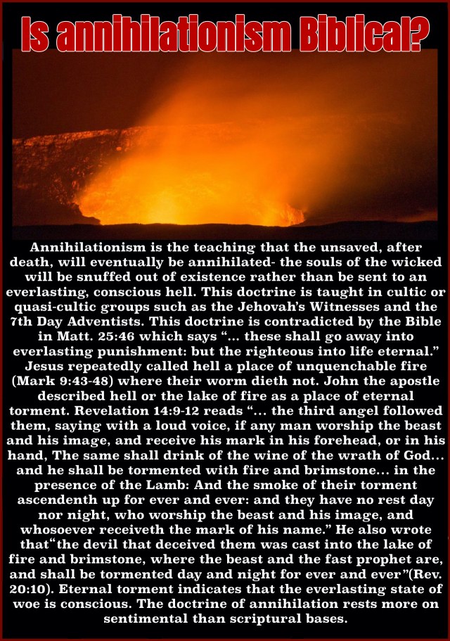 The False Doctrine of Annihilationism – Jesus Truth Deliverance