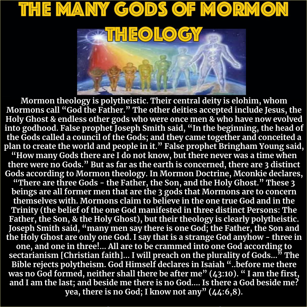 Mormon Theology is Polytheistic – the Many “Gods” of Mormonism – Jesus ...