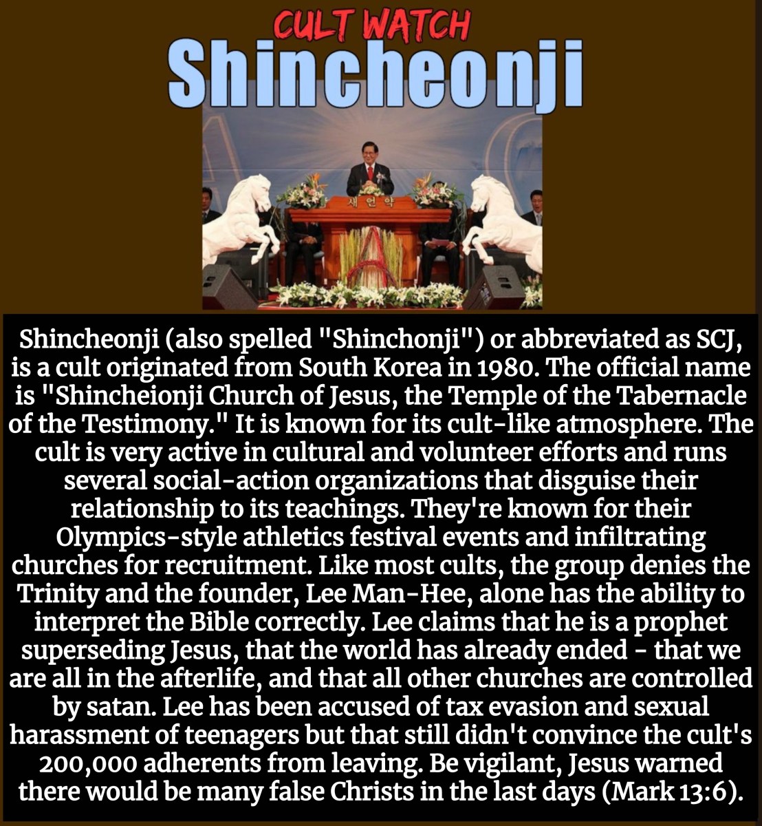 Shincheonji, Church of Jesus, the Temple of the Tabernacle of the ...