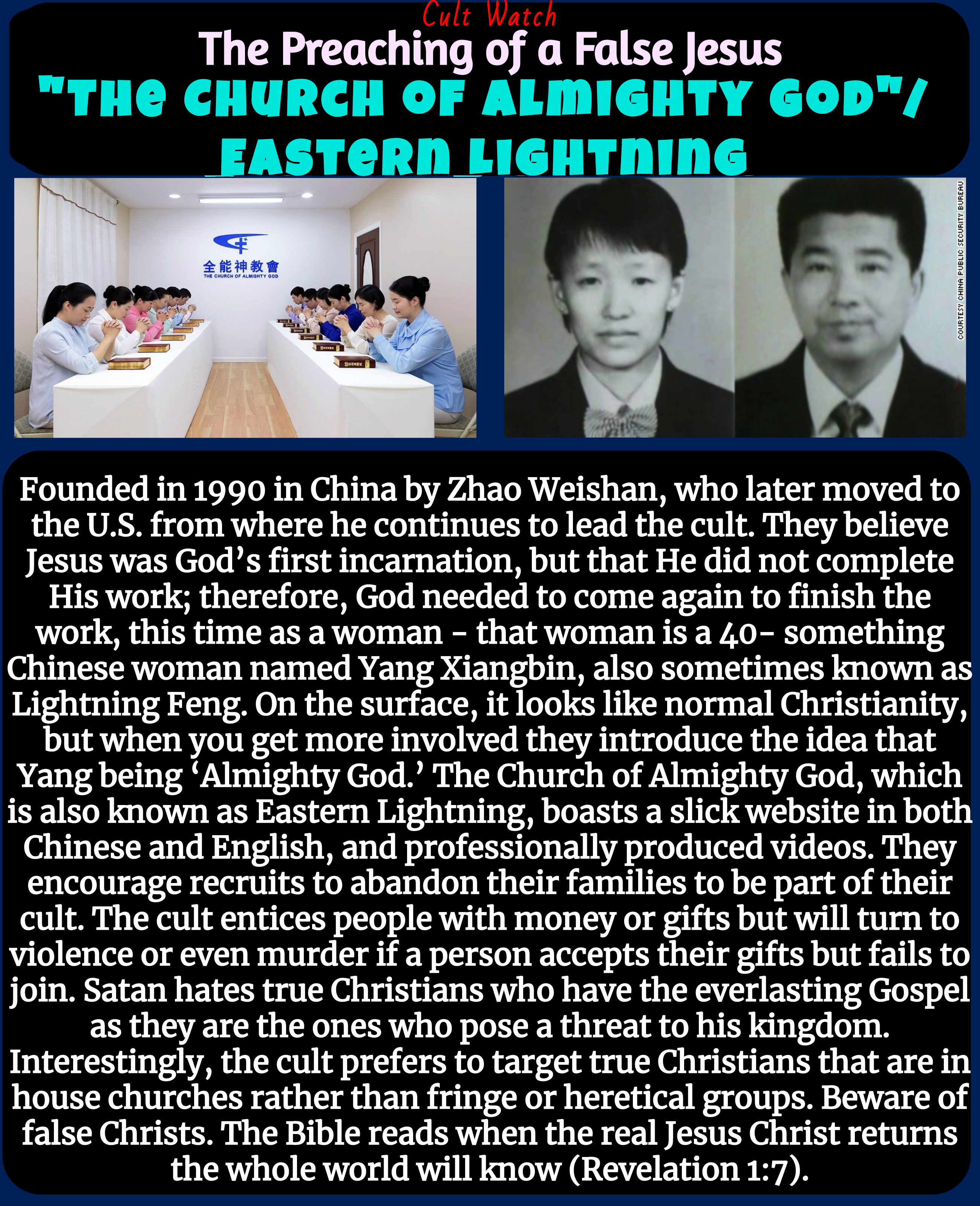 The Eastern Lightning/ The Church of Almighty God Cult – Jesus Truth ...