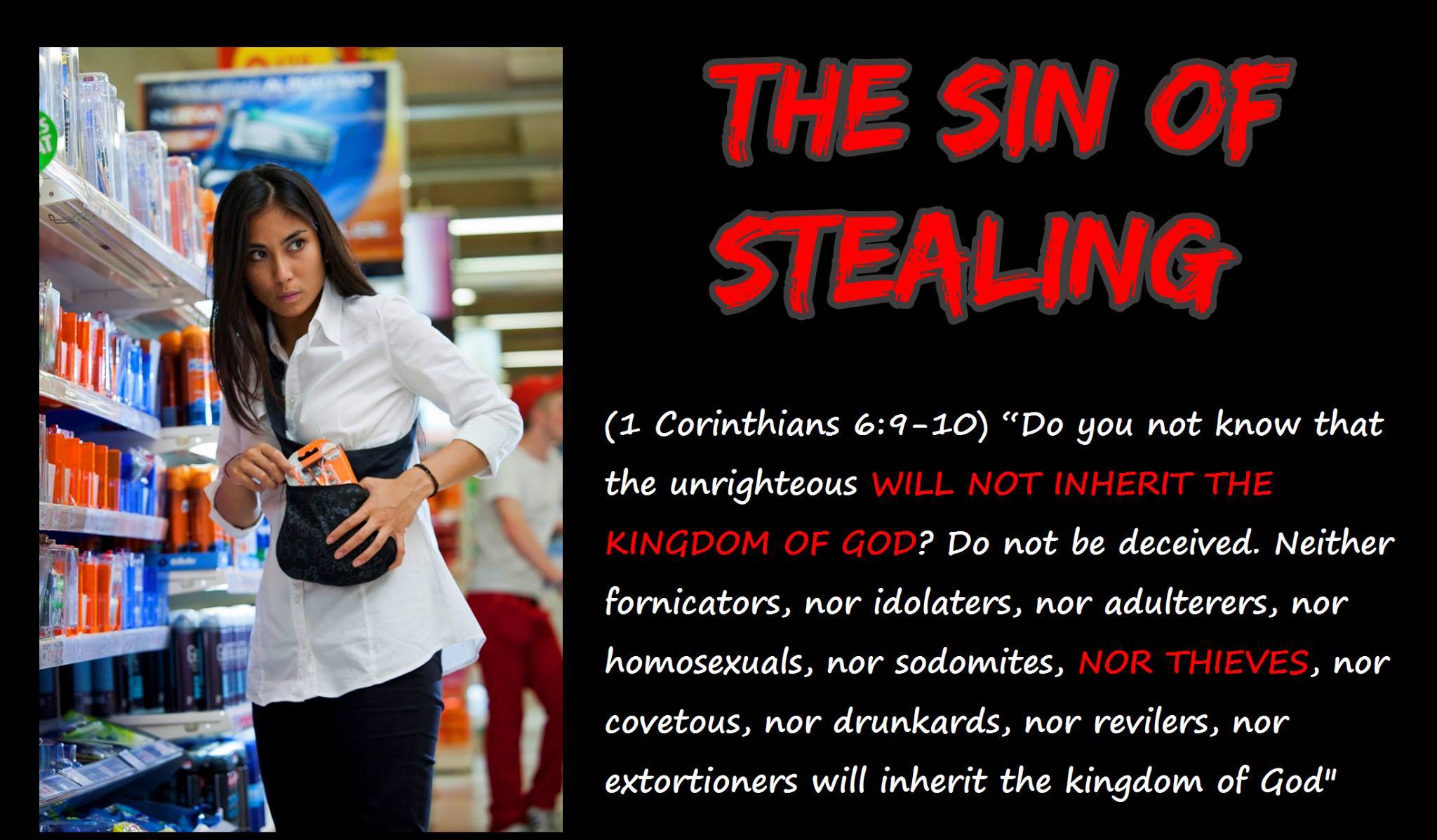 The Sin of Stealing – Jesus Truth Deliverance