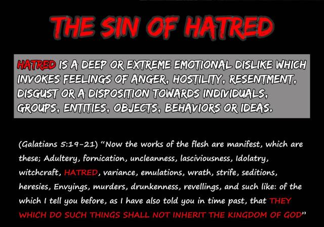A Stern Warning Against Having Hatred Towards Others – Jesus Truth ...